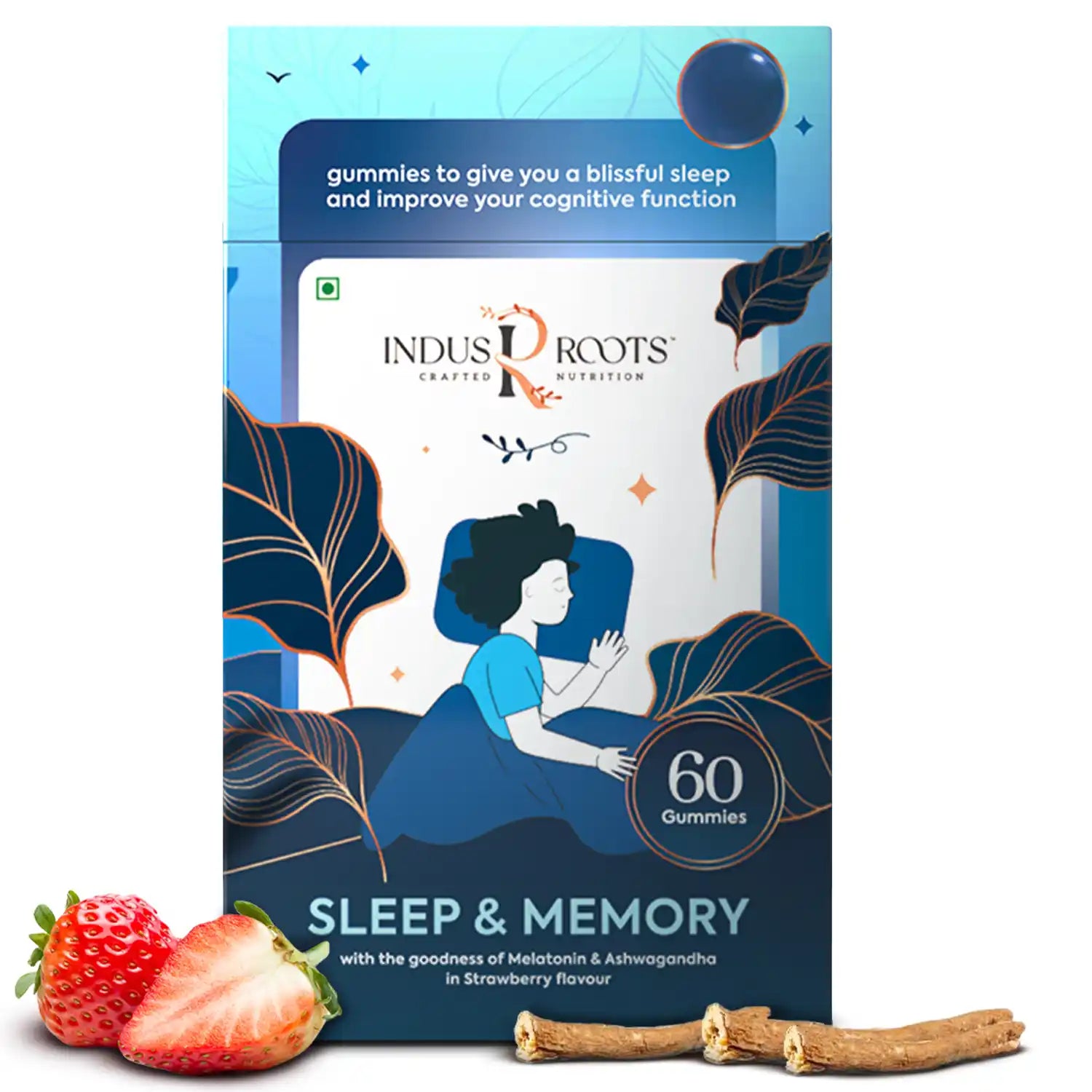 Sleep and Memory Gummy - Melatonin 5mg and Ashwagandha Supplement – Indus Roots